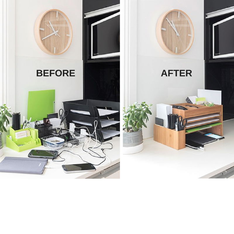 Wood Desk Organiser and Docking Station. The Space Cube Australia